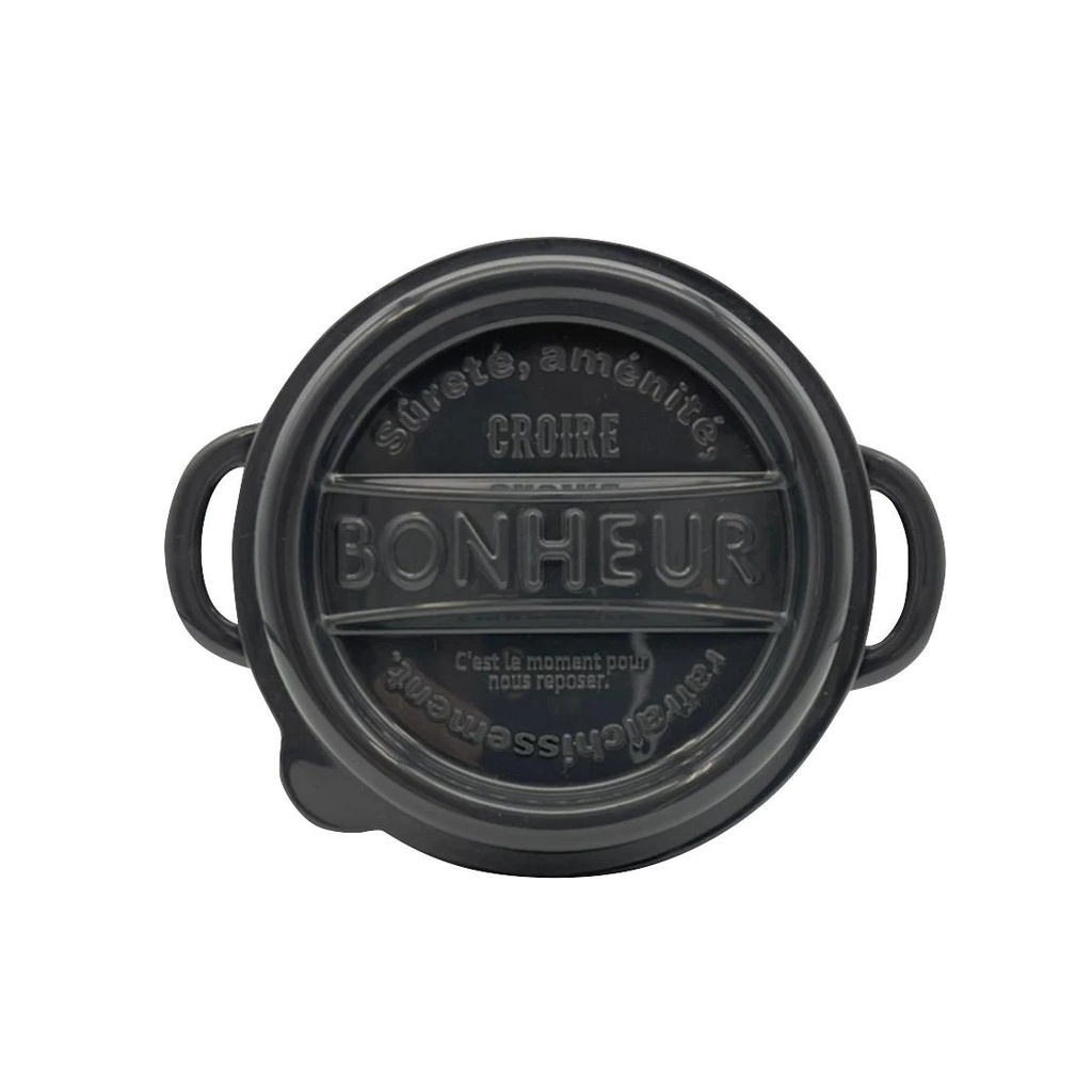 Daiso Food Jar 12.7X10.2X6.4 Cm (Piece) Bonheur Lunch Pot L Dark Gray ...