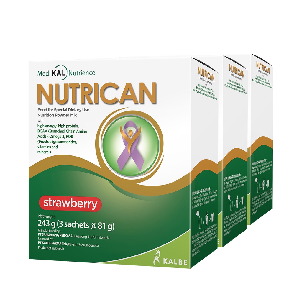 Nutrican Strawberry 245 grams 3 x 243 grams | Shopee Philippines