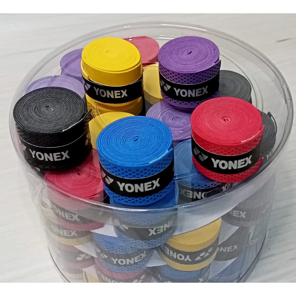Contents 60 Yonex Badminton Rubber Grips, mixed colors, 60 pcs | Shopee ...