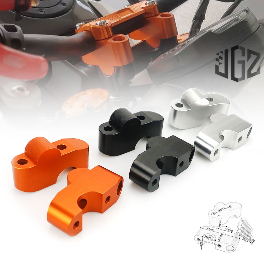 Motorcycle CNC Handlebar Riser Handle Bar Heightening Code Clamp ...