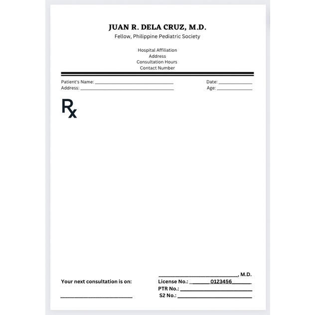 Prescription Pad for Doctors Medicine Prescription NotePad Rx Pad ...