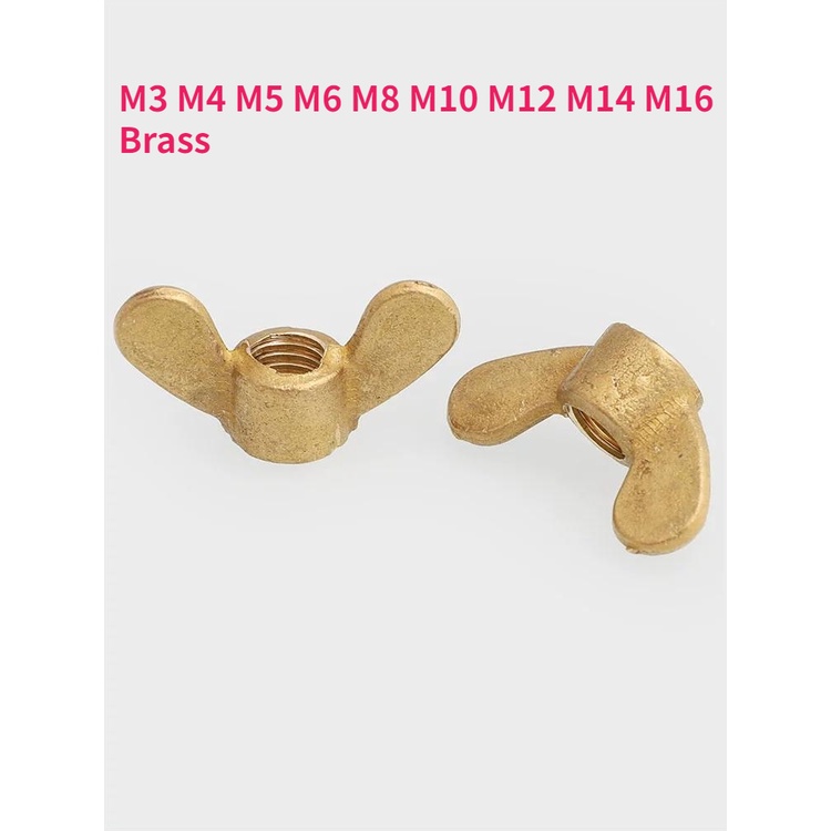 M3 M4 M5 M6 M8 M10 M12 M14 M16 Brass Butterfly Nuts Copper Wing Nut ...