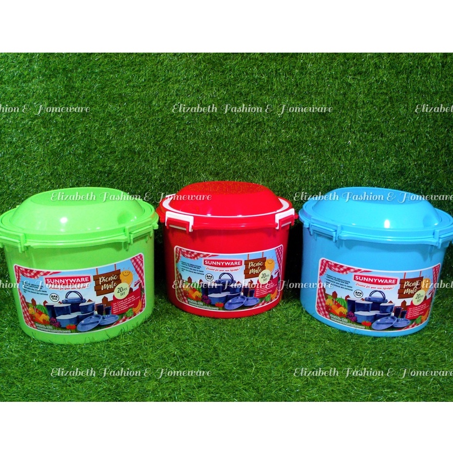 SUNNYWARE #9822 (Deluxe) Picnic Mate Sets 20Pcs/#7777 NIKKOWARE Party ...