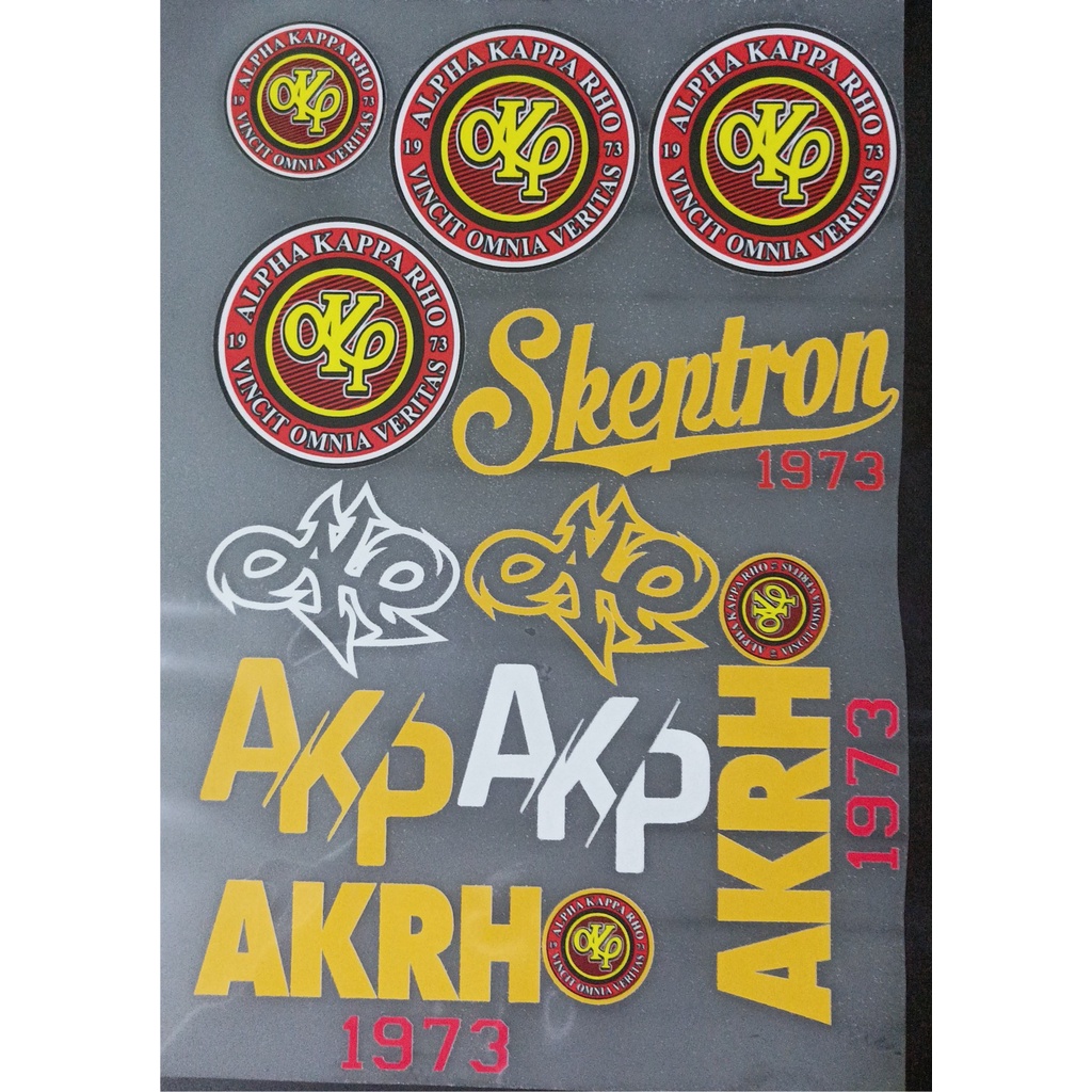 HEAT PRESS STICKER LOGO IRON-ON FABRIC DECORATION (AKP ALPHA KAPPA RHO ...