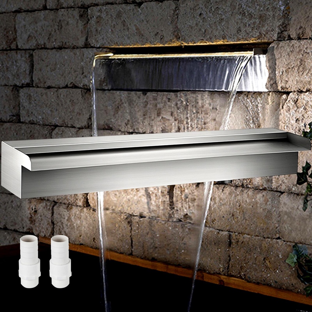 Factory Outlet，Waterfall Pool Fountain Stainless Steel W/ Pipe ...