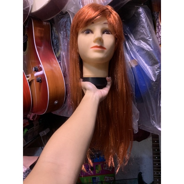 Amber wig Cooper amber wig mall quality synthetic orange red copper wig ...