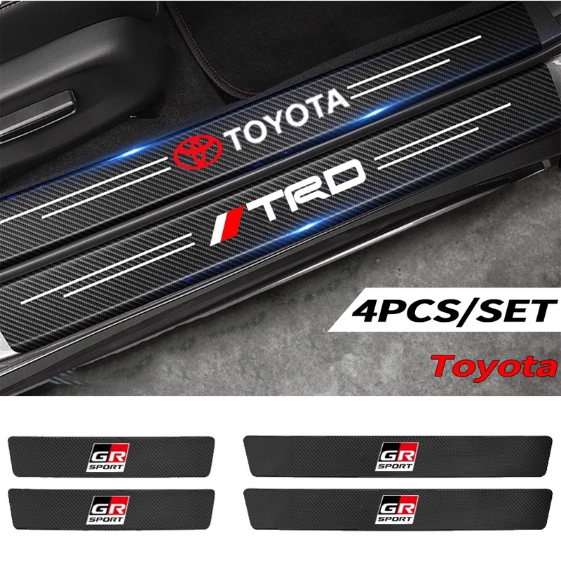 4pcs Toyota TRD Avanza RUSH Innova Wigo Fortuner YARIS GR Carbon Fiber ...