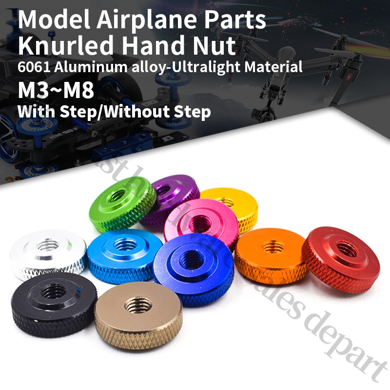 Aluminum Knurled Hand Nut Diy Aluminum Alloy Chequered Adjusting Nut ...