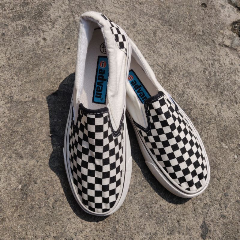 Advan Checkered Slip On Unisex Footwear | Shopee Philippines