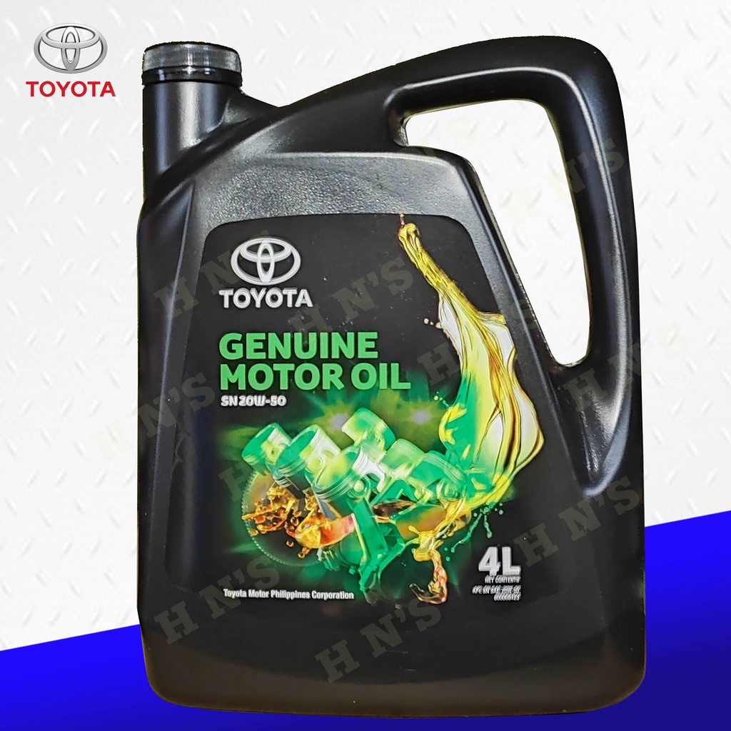 Toyota Genuine Motor Oil SAE 20W-50 4L ( 4 Liters ) for Gas Engines ...