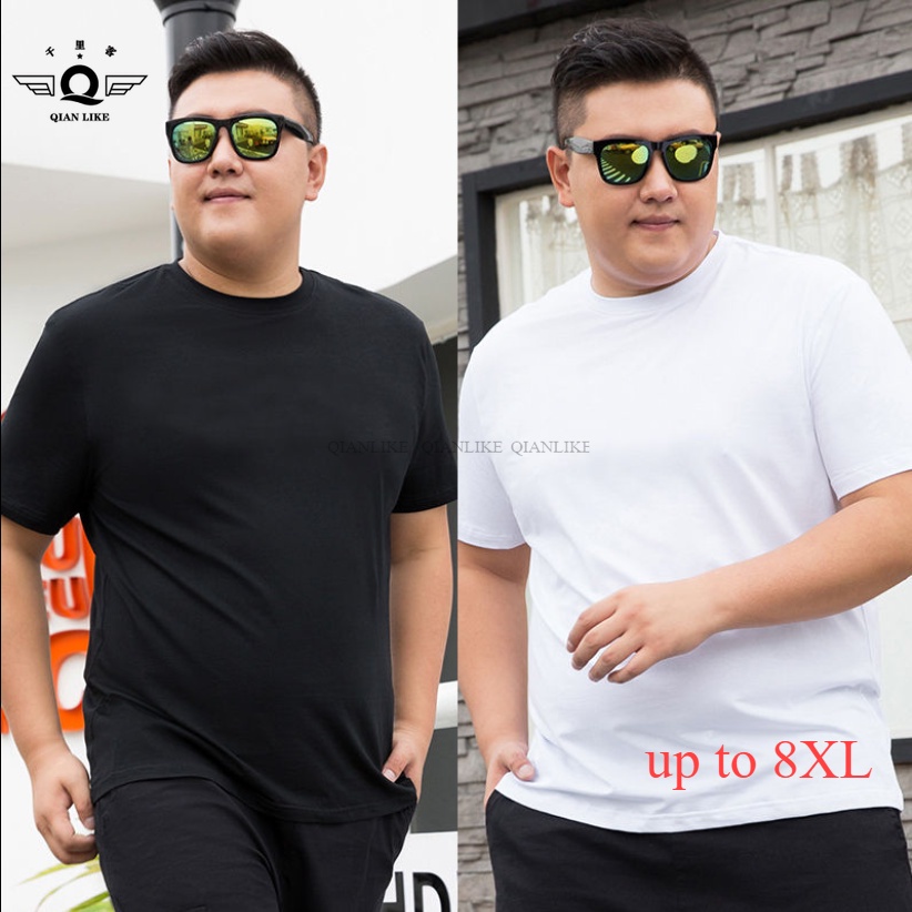 【plus size】8XL 5XL T-shirts for men round neck oversize half sleeve ...