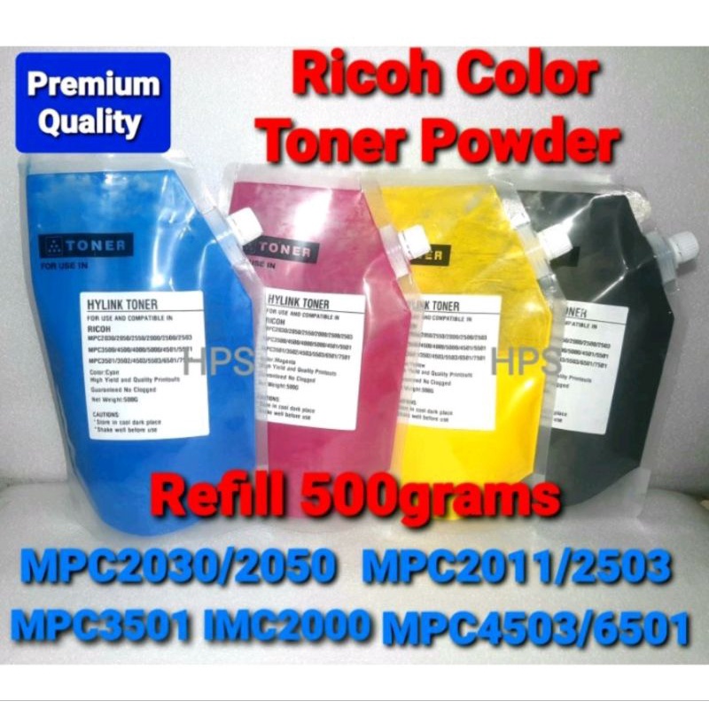 Universal Ricoh 500grams Color Toner Powder For Colored Copier Model ...