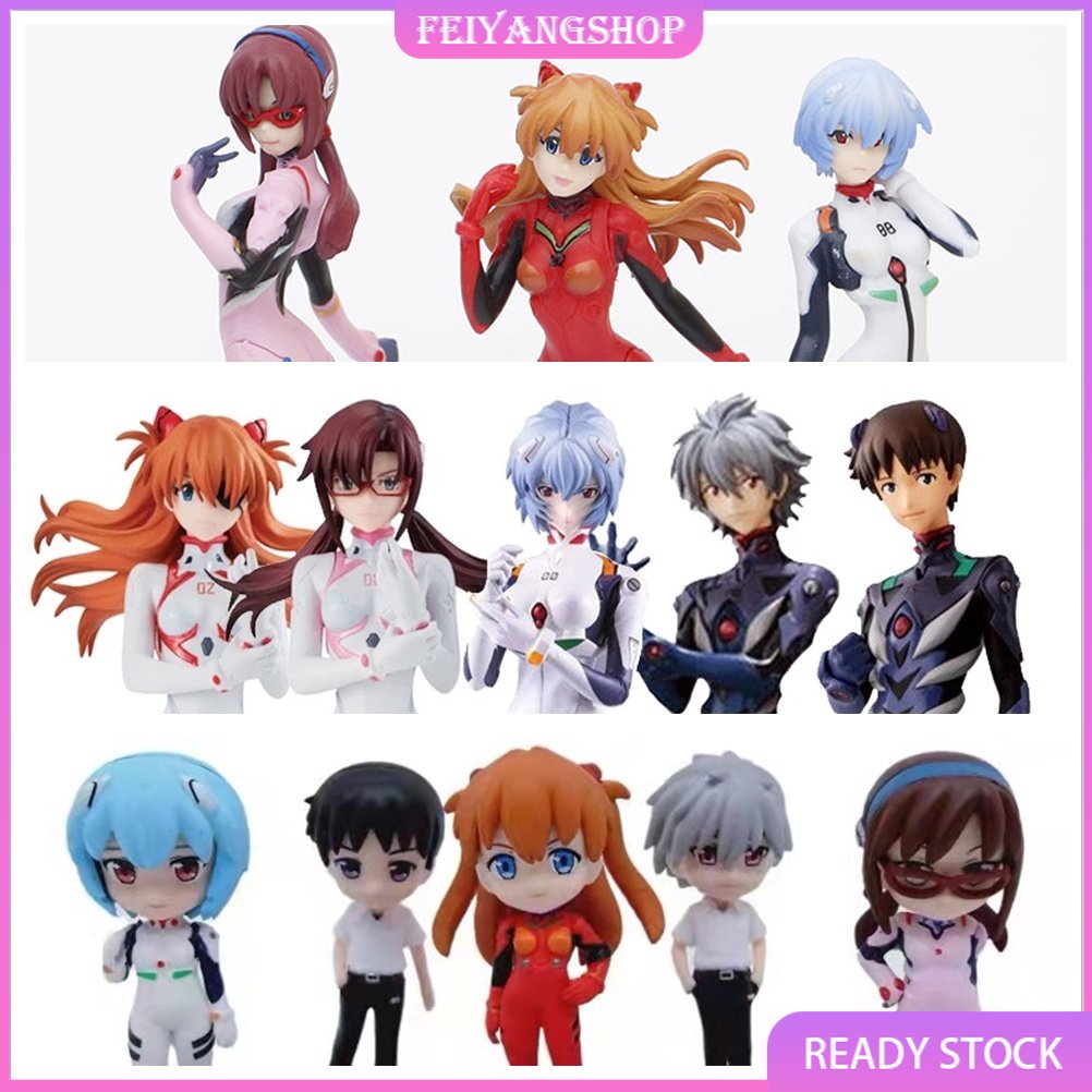 Neon Genesis EVA Evangelion PVC Figures Mari Shinji Rei Asuka Action ...