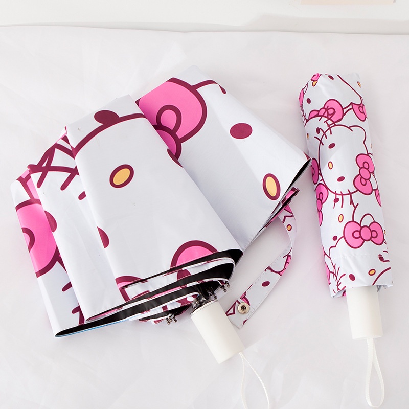 JX1 Sanrio HelloKitty full automatic folding Umbrella cute sun sunshade ...