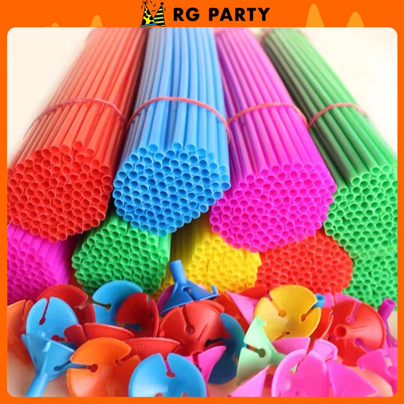 10PCS Balloon Stick Party Decoration 40CM Balloon Holder Happy Party ...