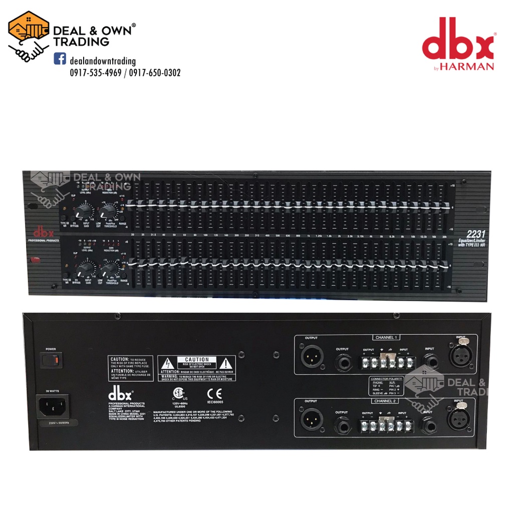 DBX 2231 (Original) Graphic Equalizer/Limiter with Type III | Shopee ...