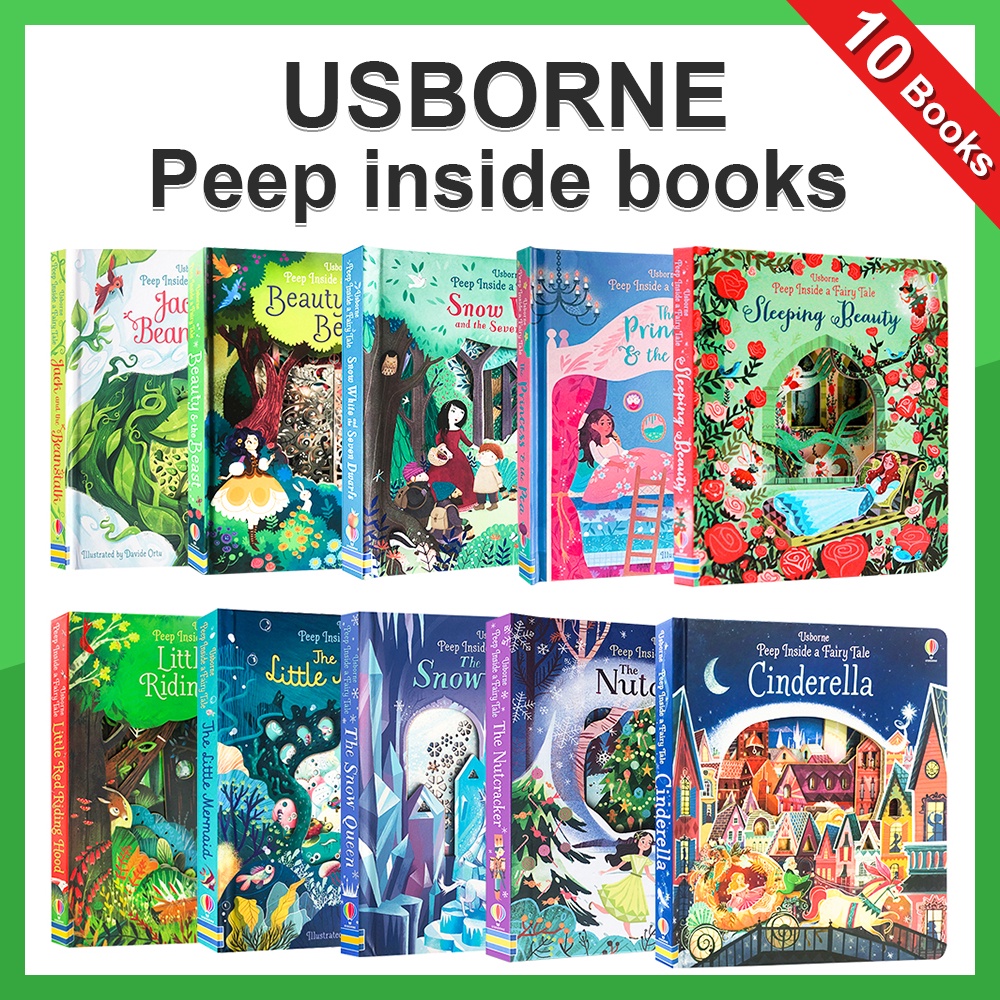 10 Books Usborne Peep Inside Classic Fairy Tale English 3D Flap Picture ...