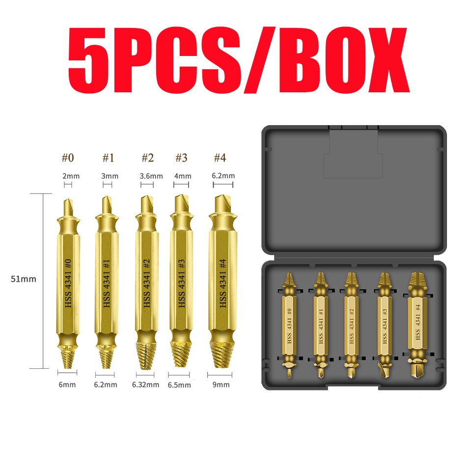 Easy Out Drill Bits Broken Damage Bolt Screw Extractor Remover Puller ...