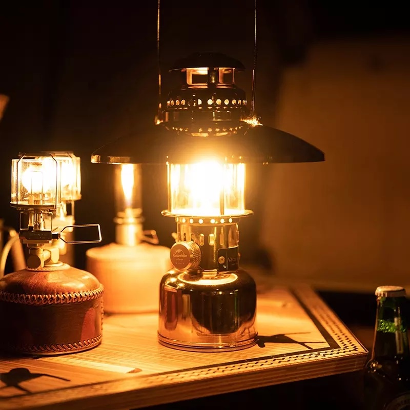 Naturehike Outdoor Camping Glamping Gas Lantern Glass Cover Retro ...