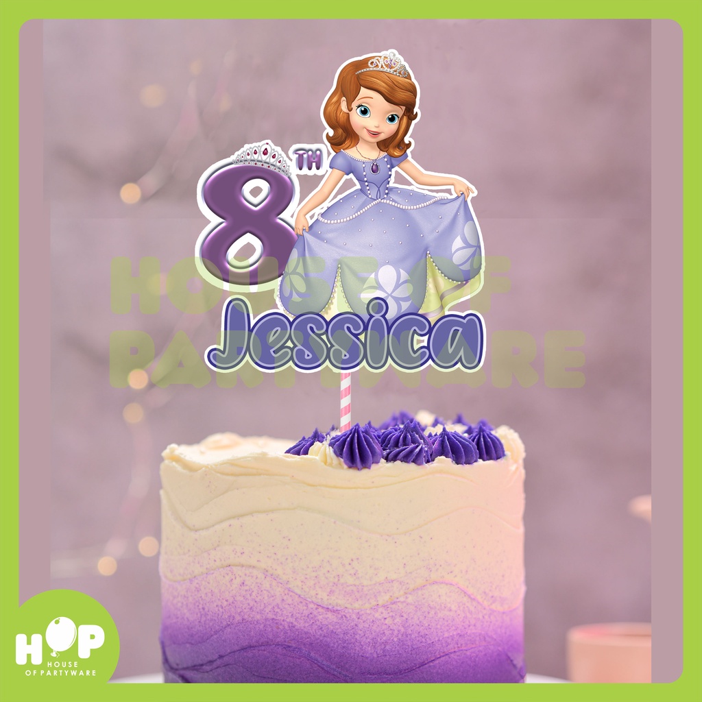 SOFIA THE FIRST Cake Topper / CUSTOM NUMBERS & NAME / Cake Decoration ...