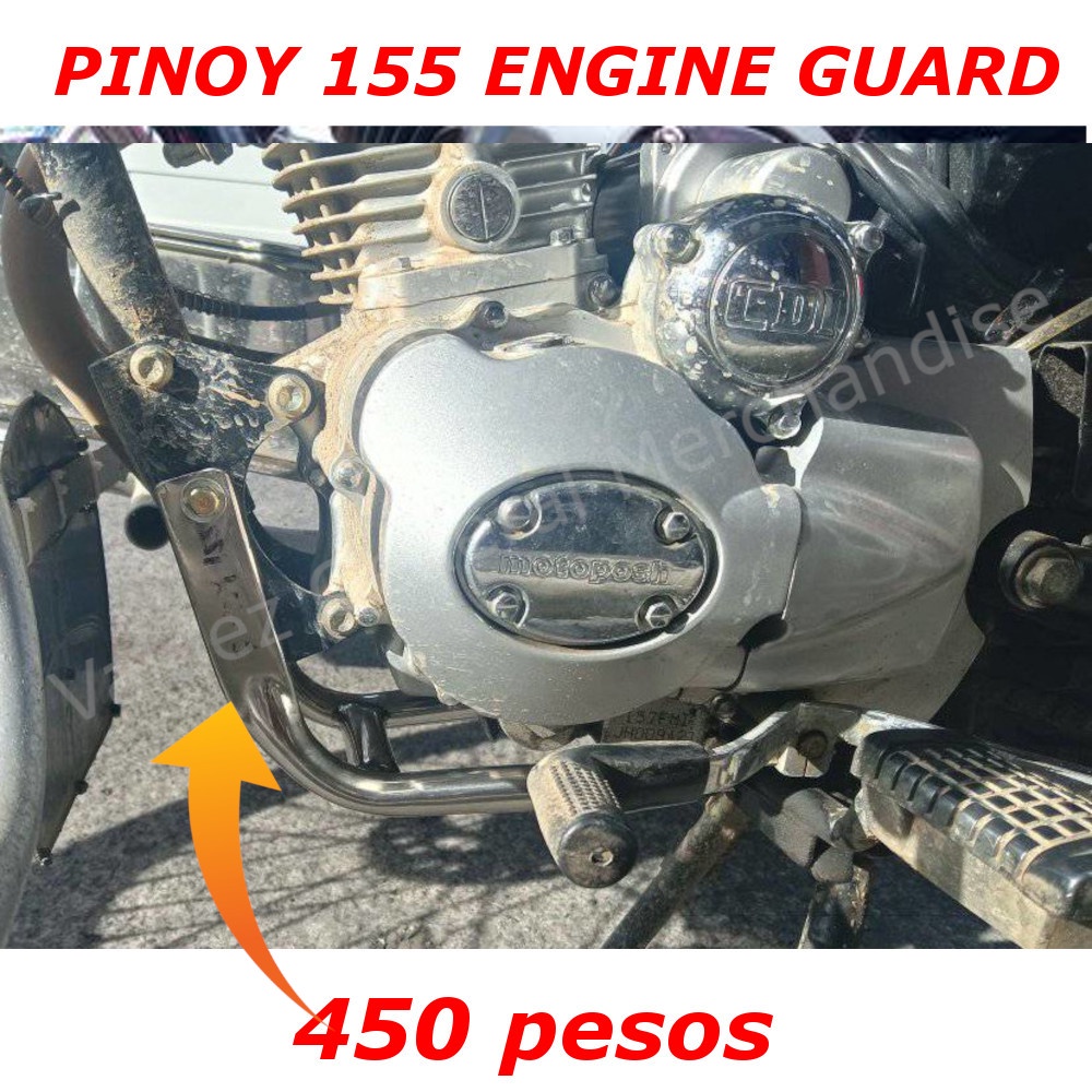 Motoposh Pinoy 155 Stainless Engine Guard, Engine Support | Shopee ...