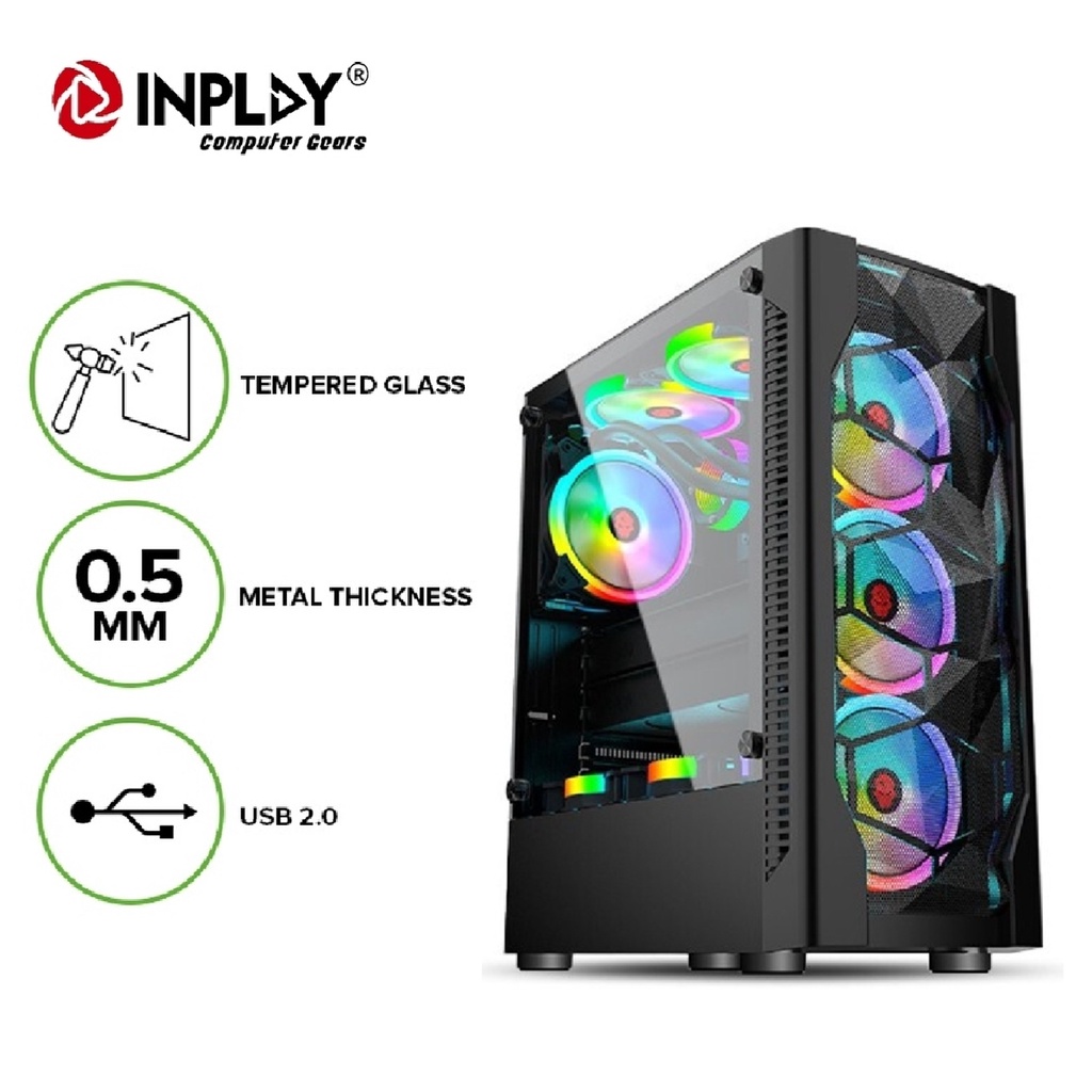 Inplay Meteor 03 - White Tempered Glass ATX Case Shipped in the ...