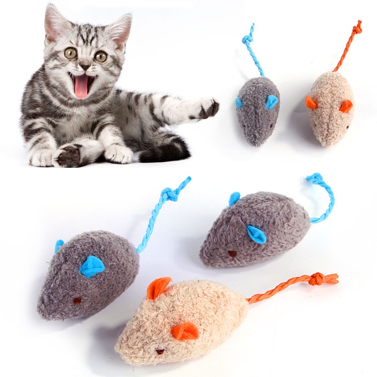 Mice Toy Interactive Catnip Plush Mouse Cat Toys For Kitten Pet Playing ...