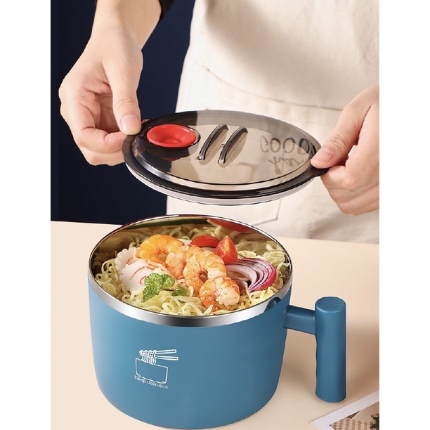 304 Stainless Steel Instant Noodle Bowl 850ml With Drainage Hole | Shopee Philippines