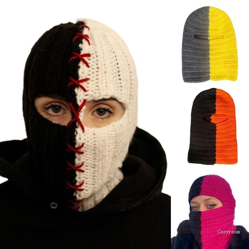 Crazy Balaclava Hat Horrid Skull Crochet Hat Caps for Women Men Cosplay ...