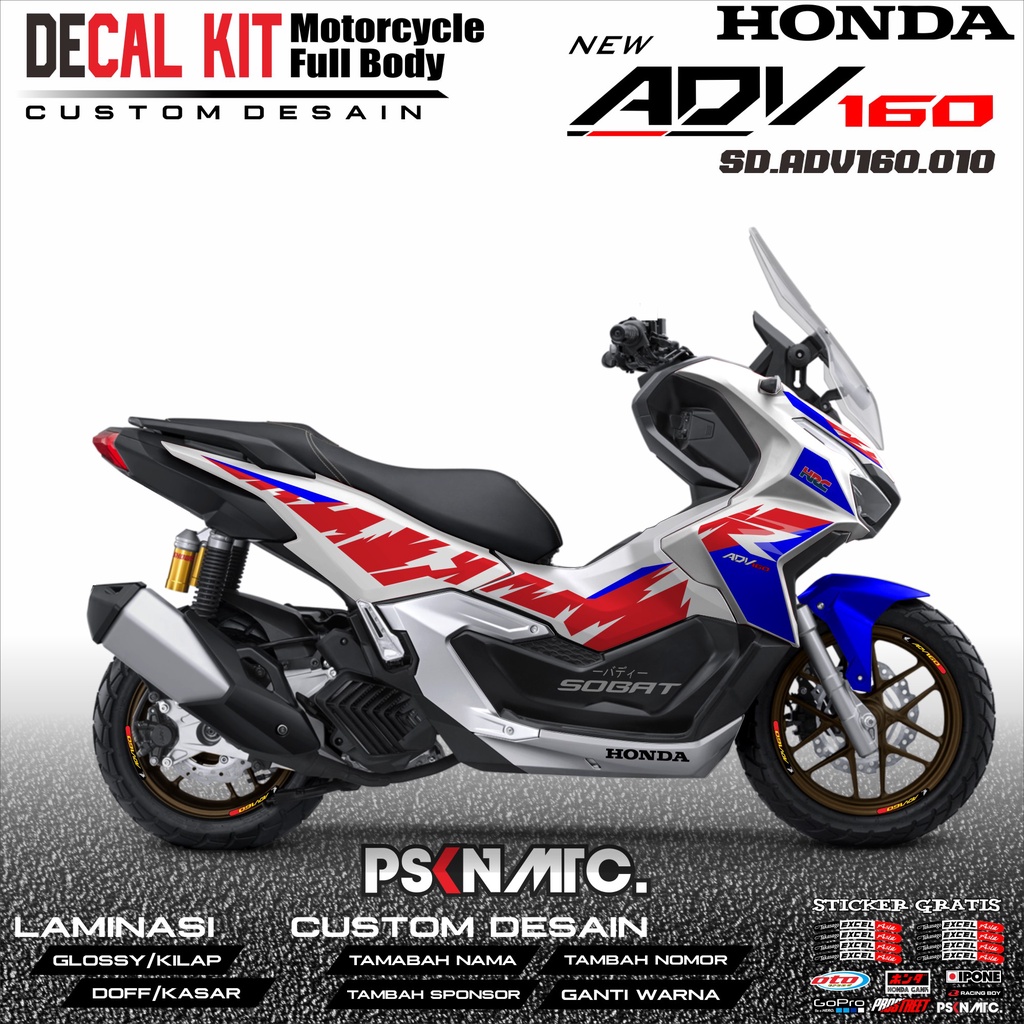 Decal ADV 160 - Dekal Sticker Striping Fullbody Full Blok List HONDA ...