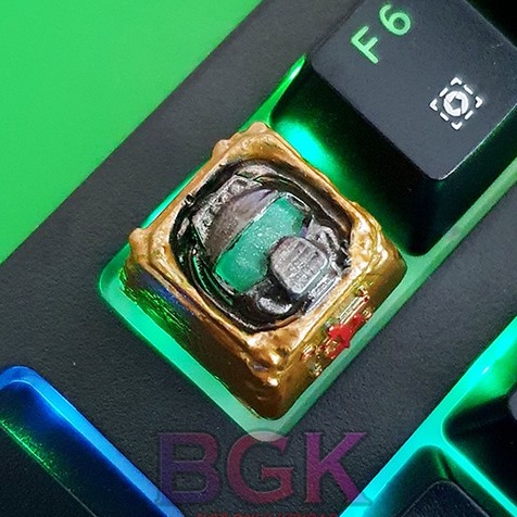 Extremely beautiful Doom Slayer V2 Trans-LED Odd Keycap (unique resin ...