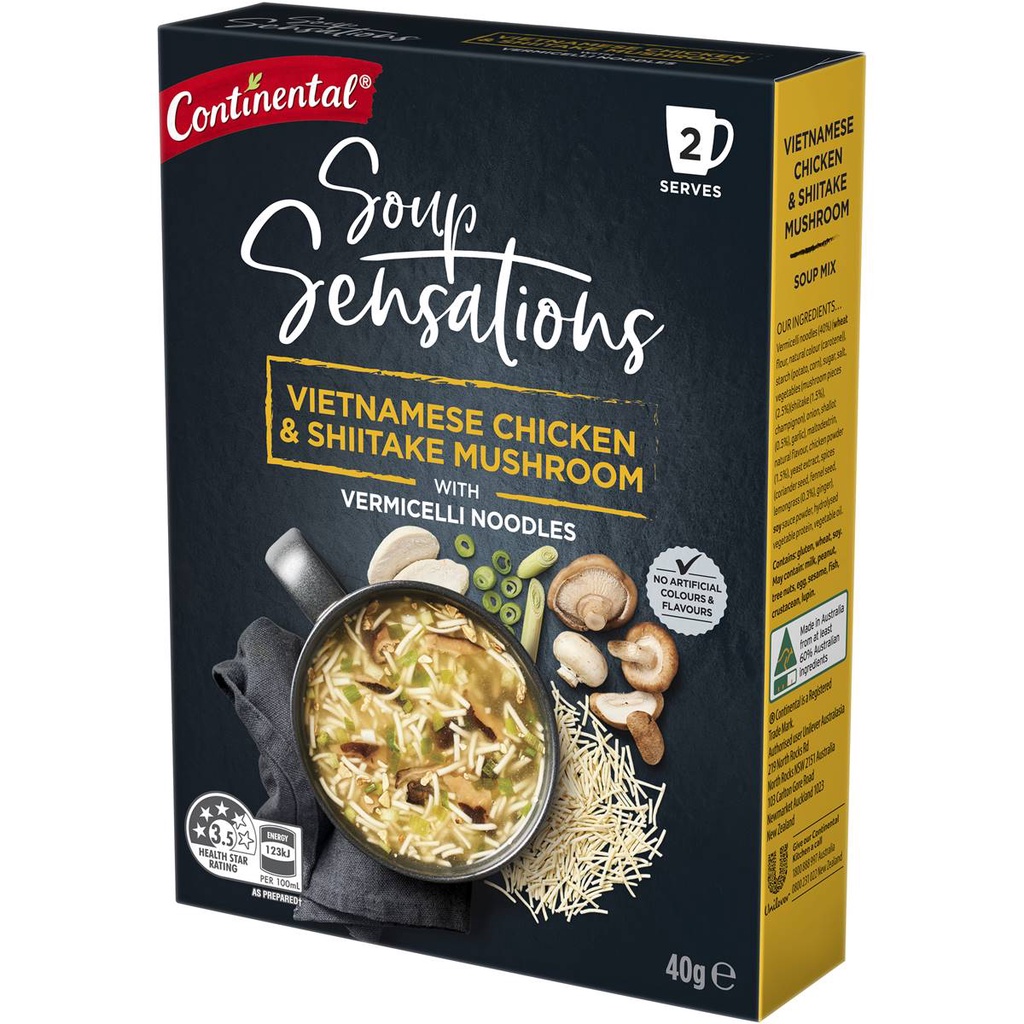 Continental Australia SOUP SENSATIONS Gourmet Instant Soup Cup a Soup SERVES 2 Shopee Philippines