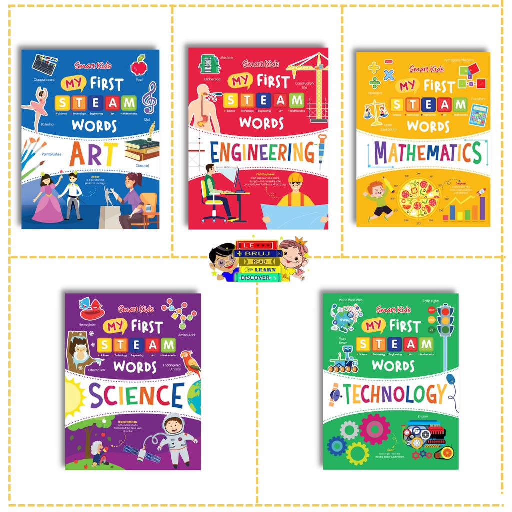 Smart Kids My First STEAM Words Art Engineering Mathematics Science ...