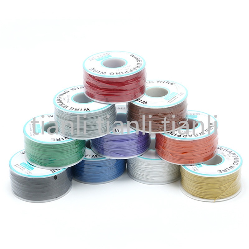 250m 30 AWG Wrapping Wire 10 Colors Single Strand Copper Cable Ok Wire ...