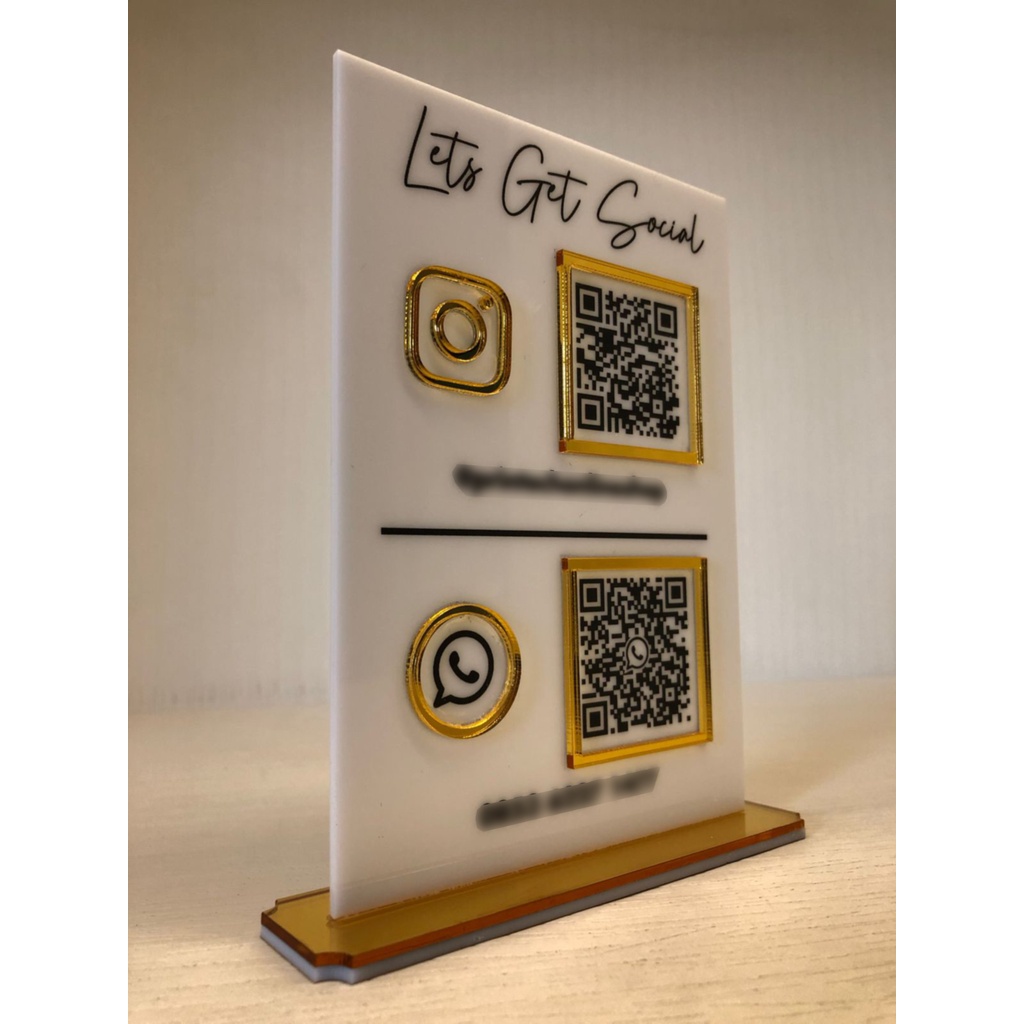 Acrylic QR Code/ QR Sign / Barcode | Shopee Philippines