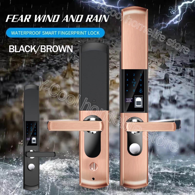 (COD) Smart Lock Fingerprint/IC card/Passcode Electronic Biometric Code ...