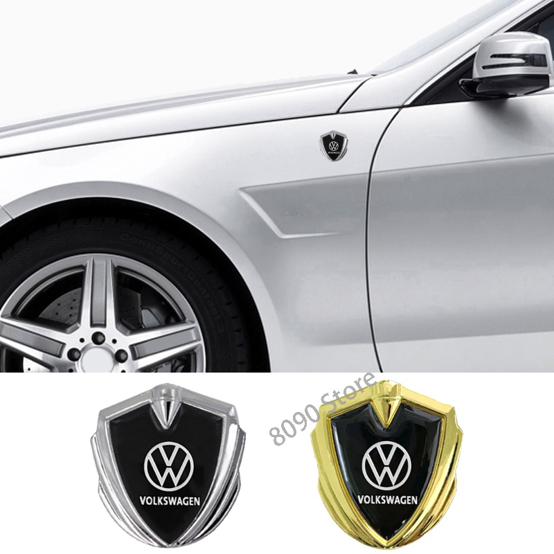 3D Metal Shield Car Body Emblem Sticker Auto Side Cover Scratches ...