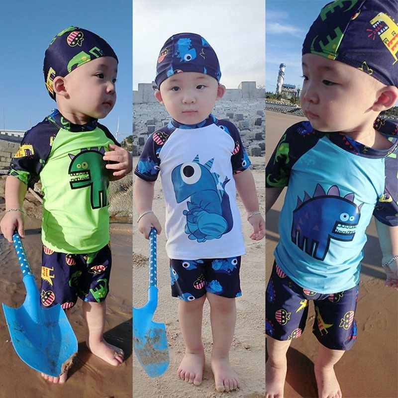 3in1 Boy Swimming Suit Children Swimsuit Split Dinosaurs Swimsuit ...