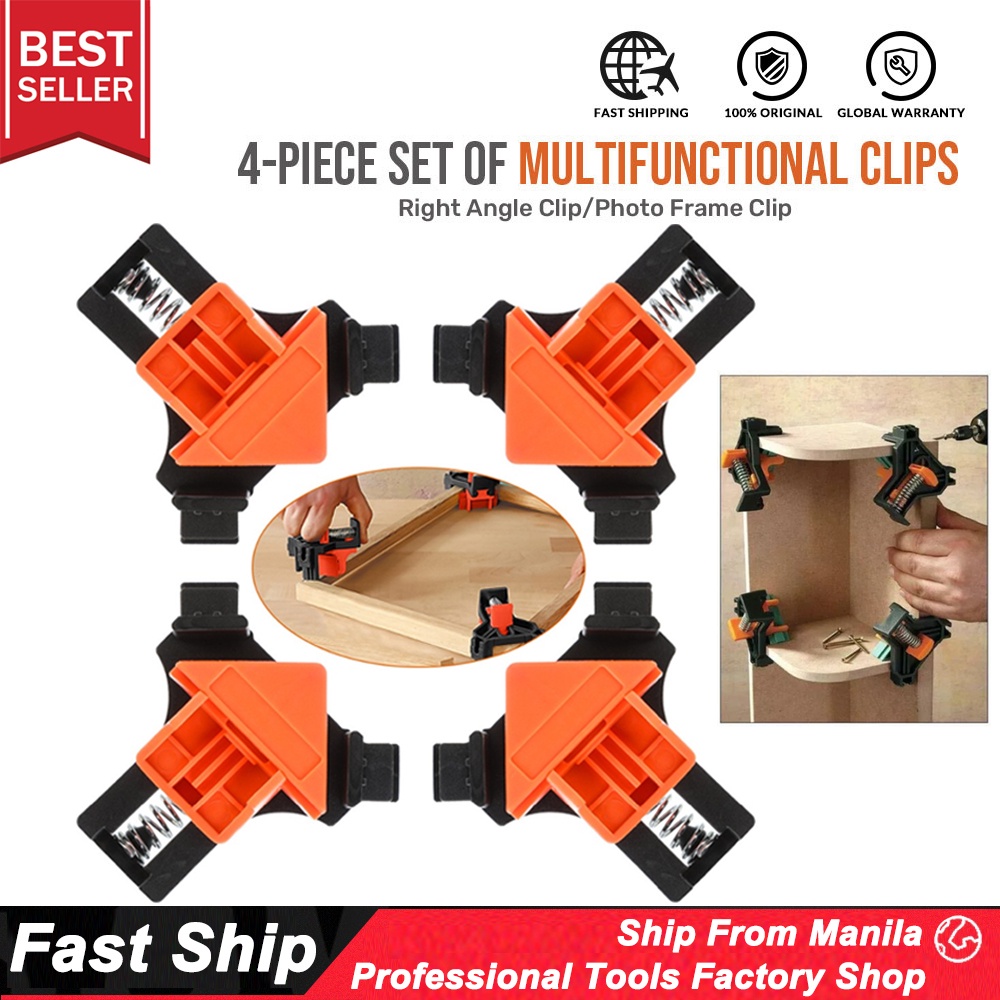 4PCS Woodworking 90 Degrees Right Angle Clamp Clip for Fixing Picture ...