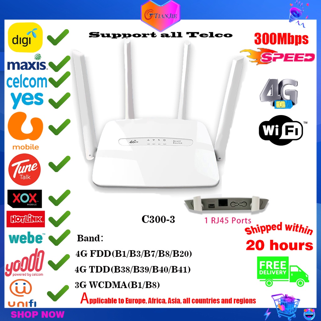 ∋ready stock Modified WiFi Router 4G/LTE CPE Pocket Wifi Portable ...