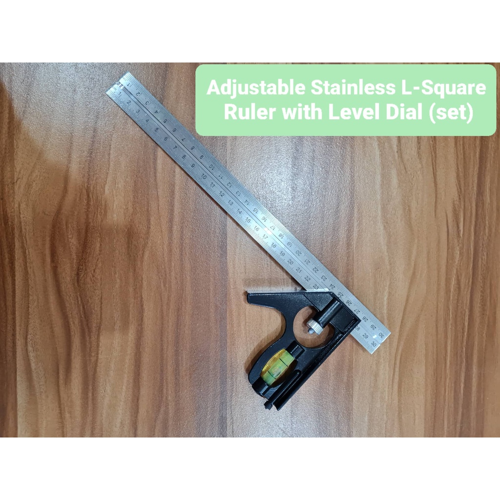 Stainless Adjustable Angle Ruler L-square Combination Square Ruler ...