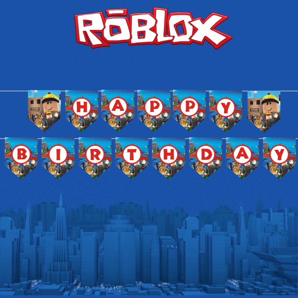PS-269 [1 set] Roblox Banner Happy Birthday Character Roblox Theme ...