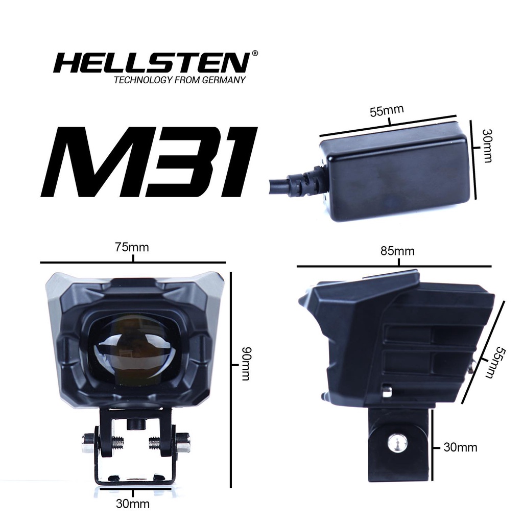 HELLSTEN LED EXTERNAL AUXILIARY for Motorcycles- M31 (PER PAIR ...