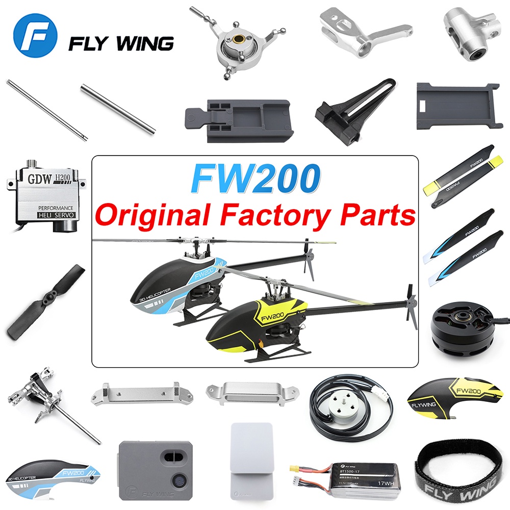Original FLYWING FW200 RC Helicopter Parts Main Rotor Housing Rotor ...