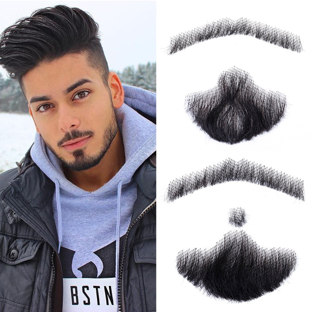 Hand-woven Simulation Fake Beard Invisible Realistic Film Television ...