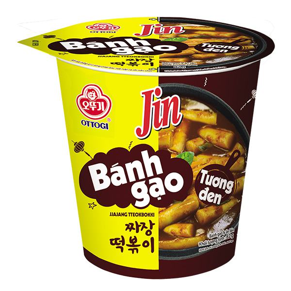 Tokpokki Ottogi Jin Rice Cake Black Soy Sauce Flavor Cup 82G | Shopee ...