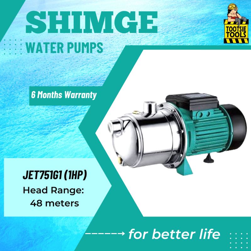 SHIMGE Jet Pump With Stainless Head JET751G1 (1HP) | Shopee Philippines