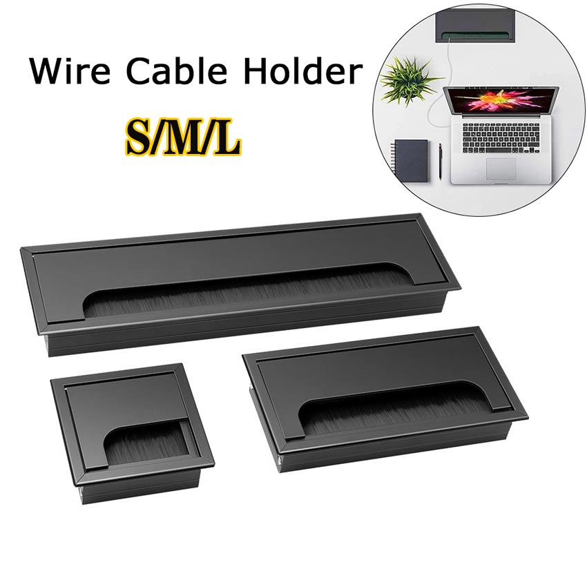 Desk Cable Hole Cover Grommet Insert Wire Cable Holder Aluminium Alloy ...