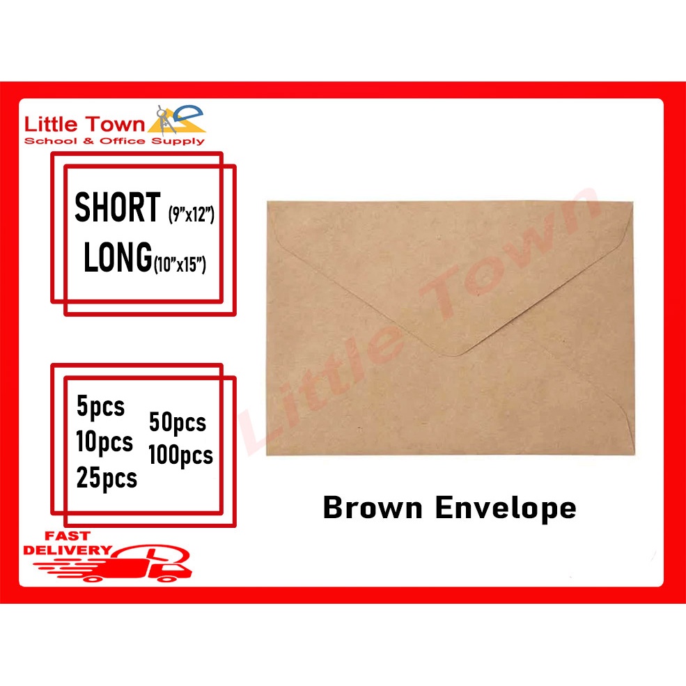 Brown Document Envelope short & long size | Shopee Philippines