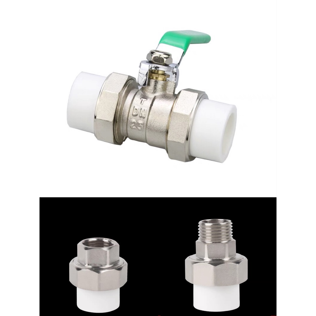 PPR Fittings Pipe / Female Union - Male Unioun - Brass Ball Valve ...